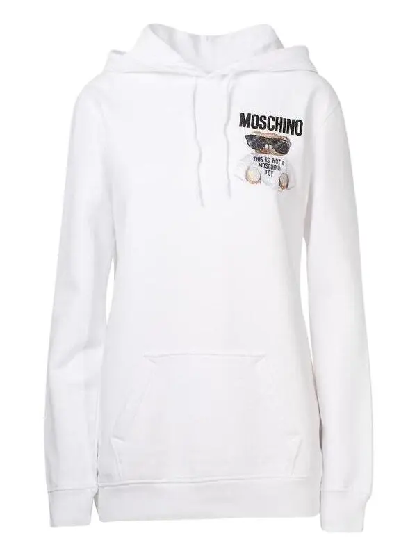 Moschino Teddy Bear Printed Hoodie - White