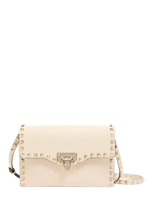 Valentino Garavani Rockstud Small Shoulder Bag - Light Ivory White