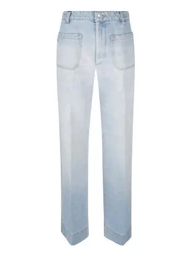 Victoria Beckham Patch-pocket Straight Leg Jeans - White
