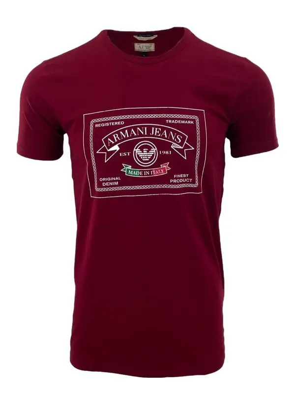 Emporio Armani Item O-neck Short-sleeved T-shirt - Red