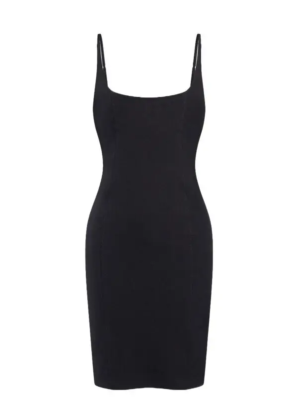 DONDUP Sweetheart Neck Zip-back Mini Dress - Black