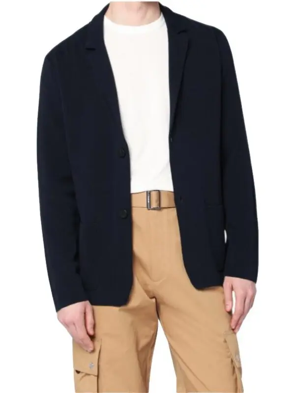 ROBERTO COLLINA Textured Knit Jacket - Black