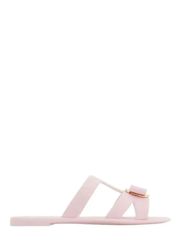 FERRAGAMO Vara Plate Slides - Marshmallow
