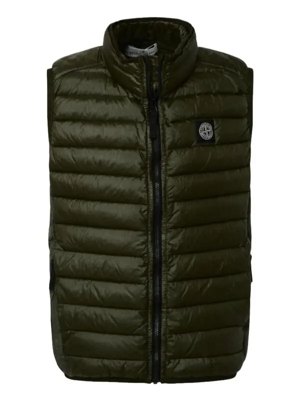 Stone Island Sleeveless Puffer Vest - Military Green