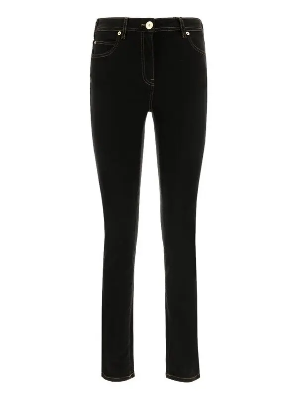Versace Medusa Motif Skinny Jeans - Black