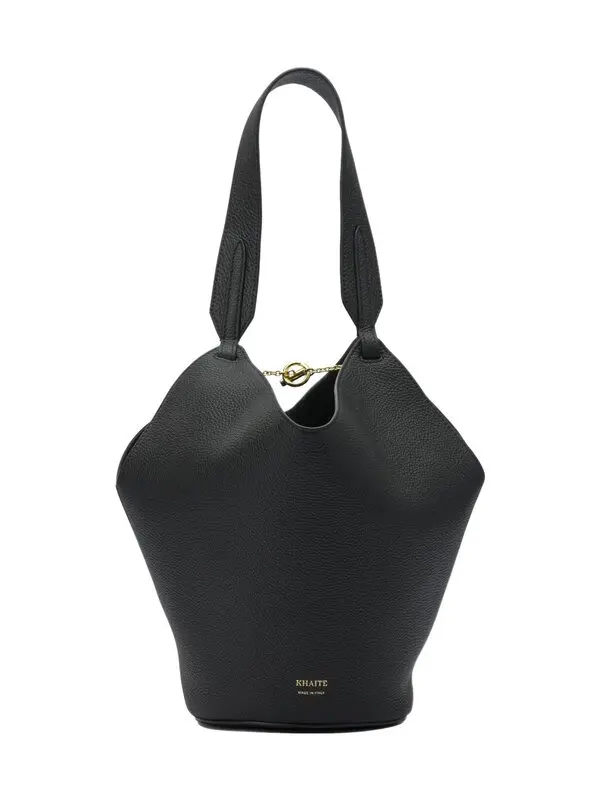 Khaite Lotus Chain Detailed Mini Tote Bag - Black