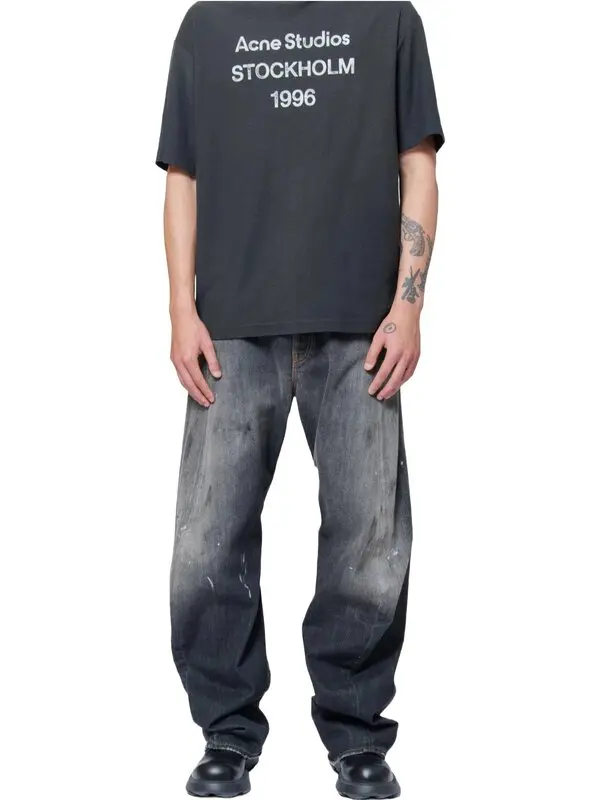 Acne Studios Loose Fit Low Rise Jeans - Black