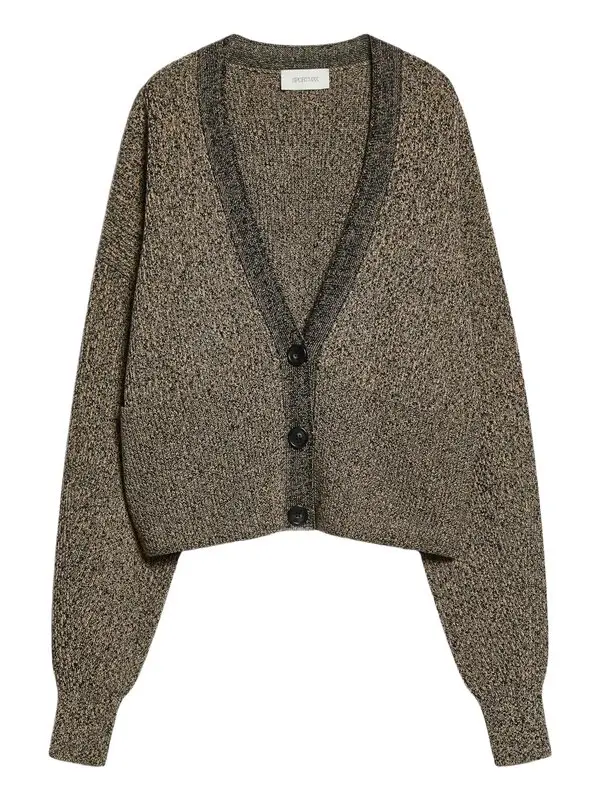 Sportmax Buttoned V-neck Cardigan - Black