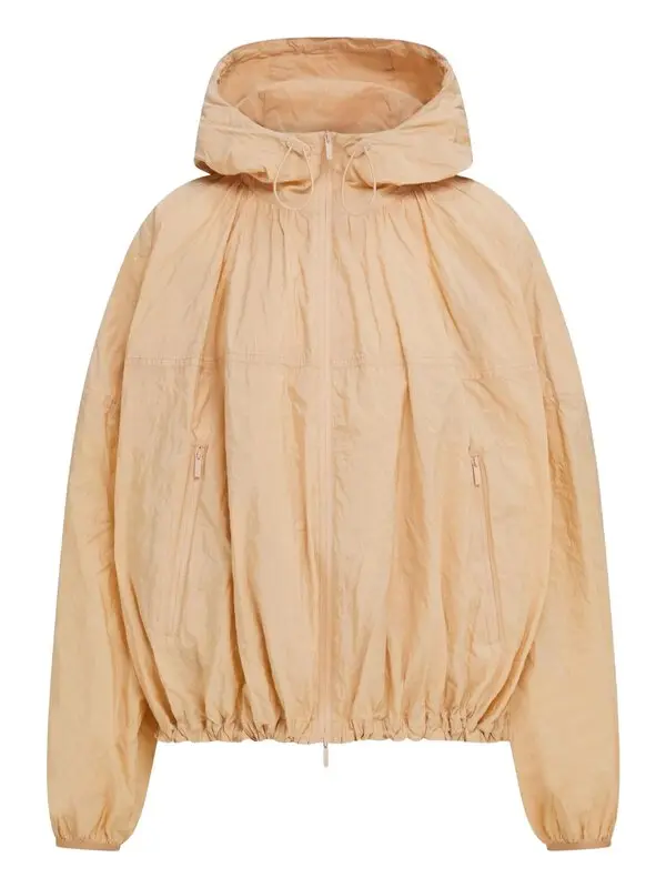 FERRAGAMO Zippered Hooded Jacket - Nude