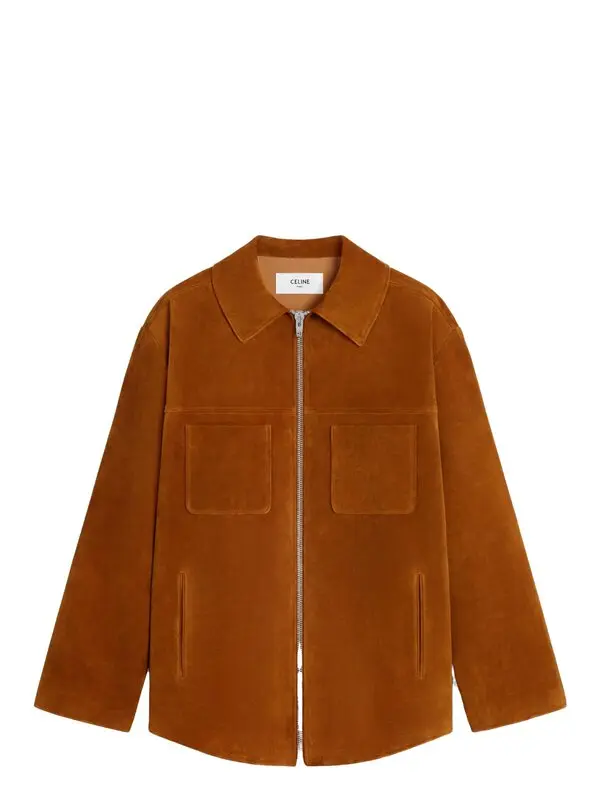 Celine Overshirt In Suede - Mountain