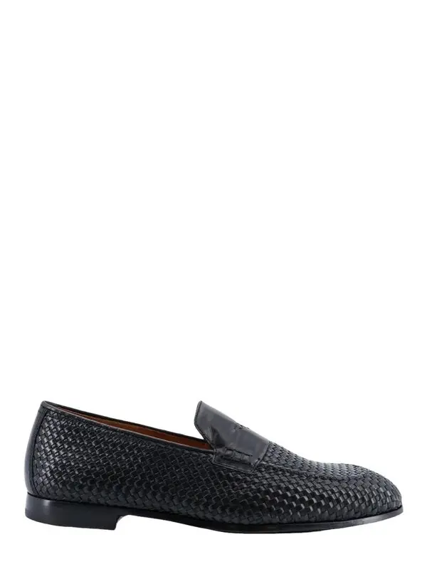 DOUCAL'S Intreccio Penny Loafers - Black