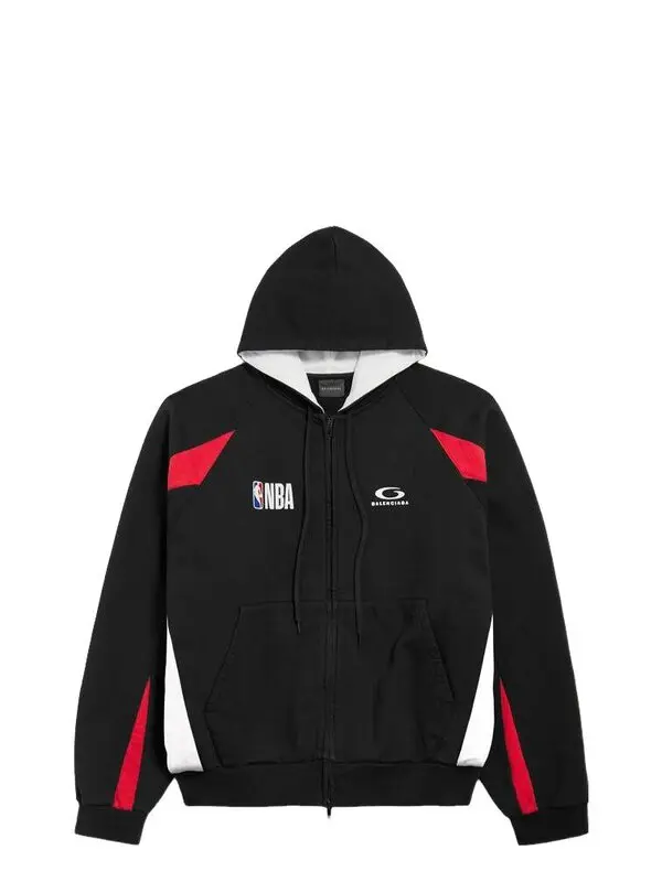 Balenciaga Nba Zip-up Hoodie - Black/multicolor