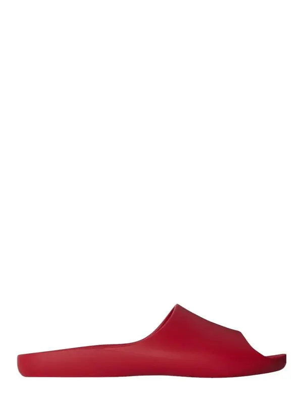 THE ROW Ama Open-toe Slides In Rubber - Red