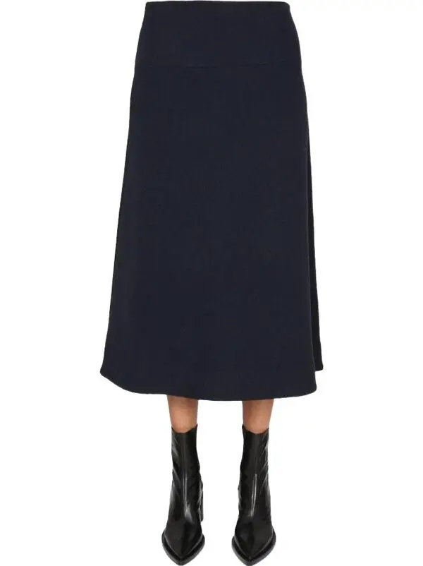 JIL SANDER High-waisted Flared Skirt - Black