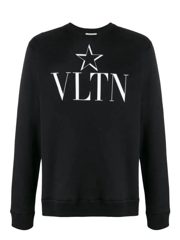 Valentino Garavani Logo Printed Sweatshirt - Black