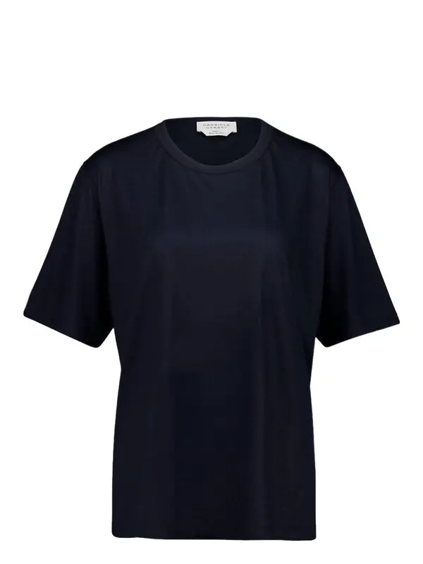 Gabriela Hearst Kirby Short-sleeve Crew-neck Cashmere T-shirt - Deep Navy Blue