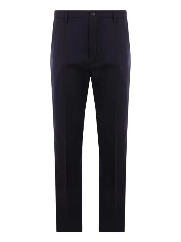 Incotex Tapered Trousers With Central Crimp - Black