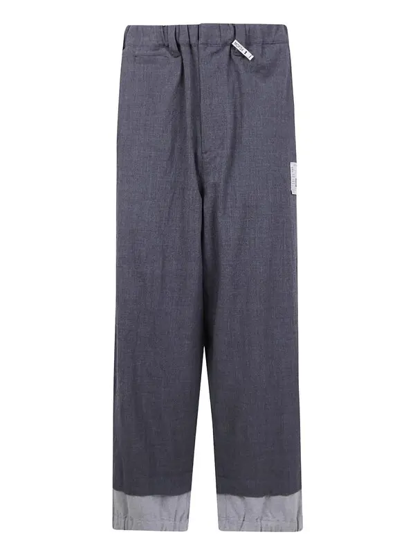 Mihara Yasuhiro Layered Mix Casual Pants - Gray