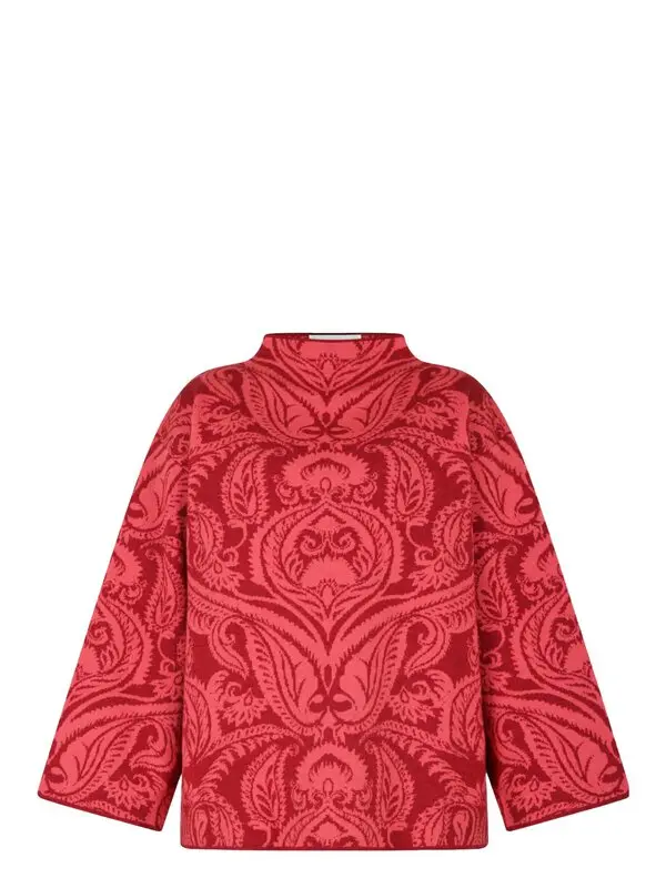 Etro Long-sleeved Pullover With Paisley Pattern - Red