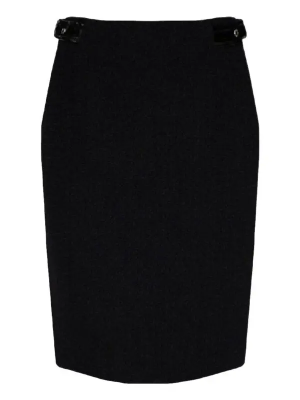 Moschino Strap-detail Pencil Skirt - Black