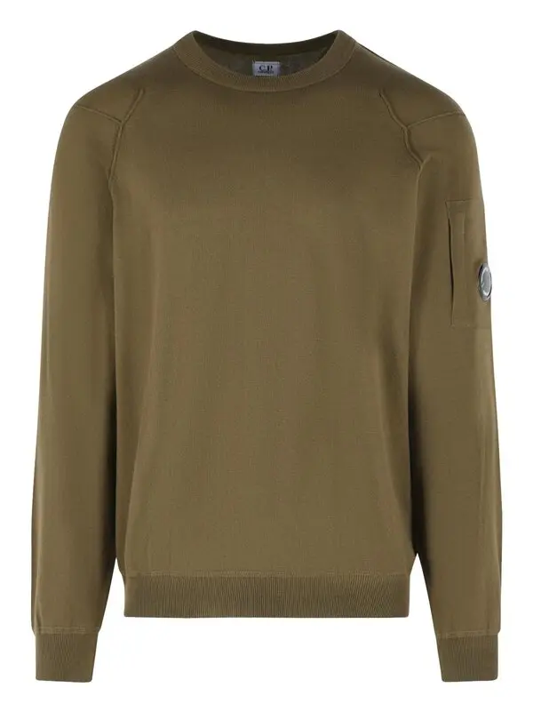 C.P. COMPANY Lens Detail Crewneck Sweatshirt - Green