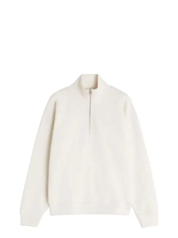 Maison Kitsuné Half Zip Sweatshirt - White
