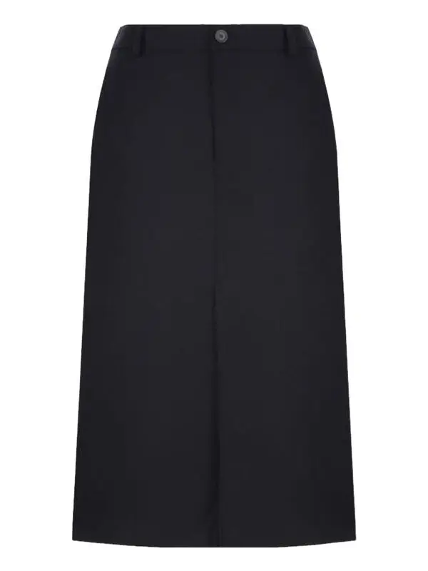 Balenciaga Panelled Midi Skirt - Black