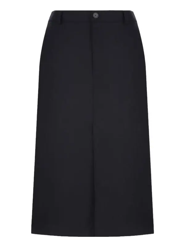 Balenciaga Panelled Midi Skirt - Black