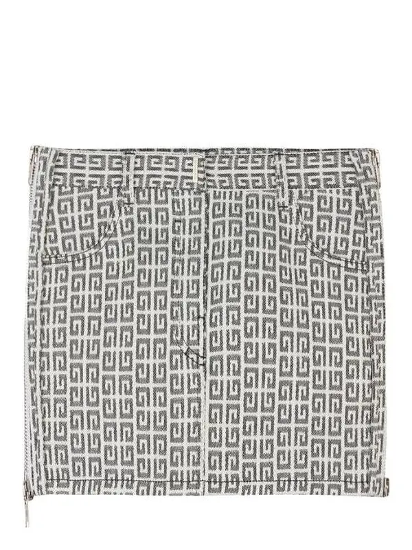 Givenchy 4g Jacquard Mini Skirt - Brown