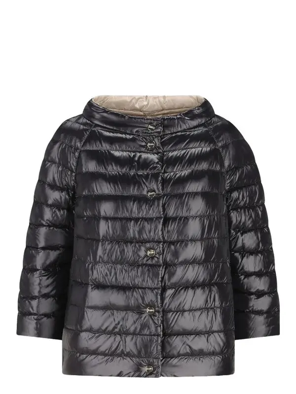 Herno Reversible Buttoned Padded Jacket - Black