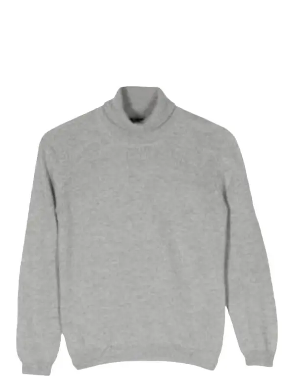 IL GUFO Mélange-effect Roll-neck Jumper - Gray