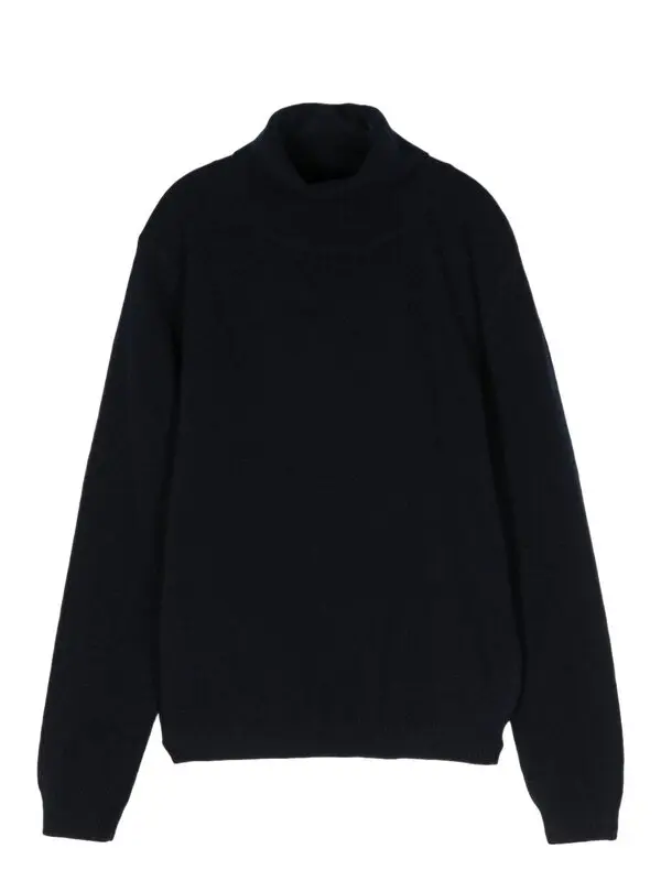 IL GUFO Fine-knit Roll-neck Jumper - Black
