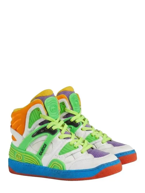 Gucci Multicolored Logo High-top Sneakers - Multicolor