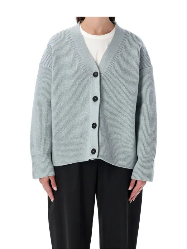 Studio Nicholson Whitt" Ribbed Cardigan - Gray