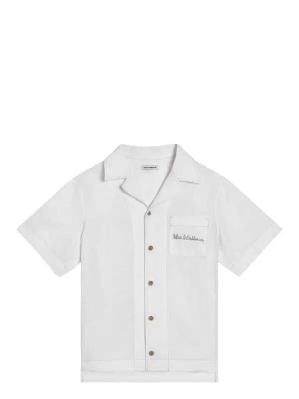 Dolce & Gabbana Embroidered Short Sleeve Shirt - White