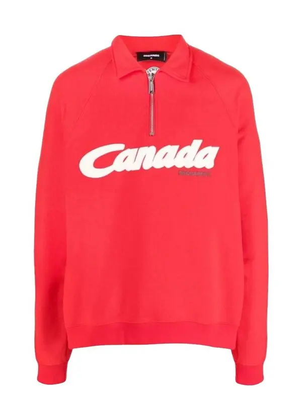 Dsquared2 Logo-print Cotton Sweatshirt - Red