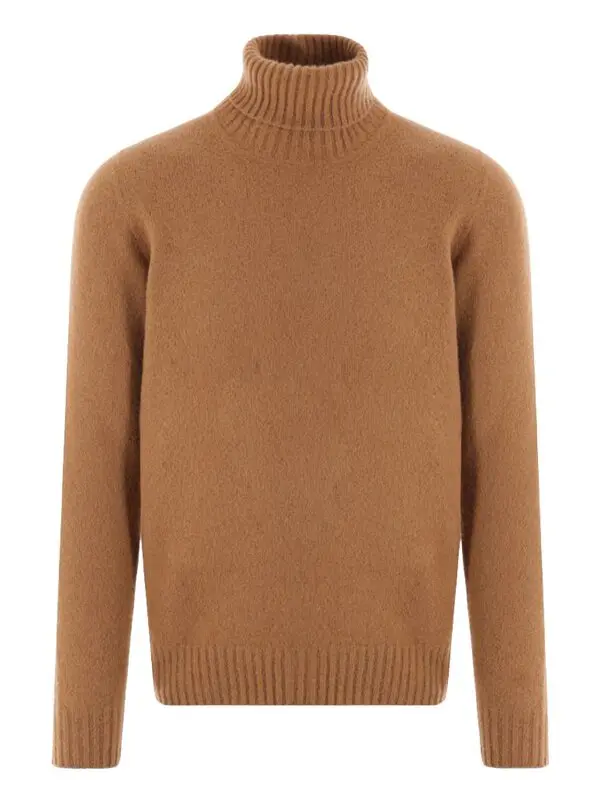 DRUMOHR Ribbed Turtleneck Sweater - Brown