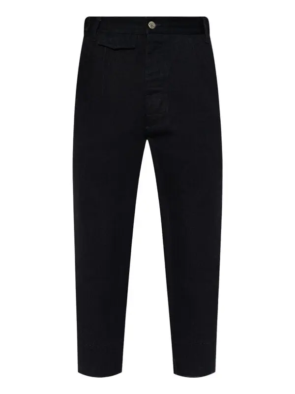 Dsquared2 Logo Tag Cropped Jeans - Black