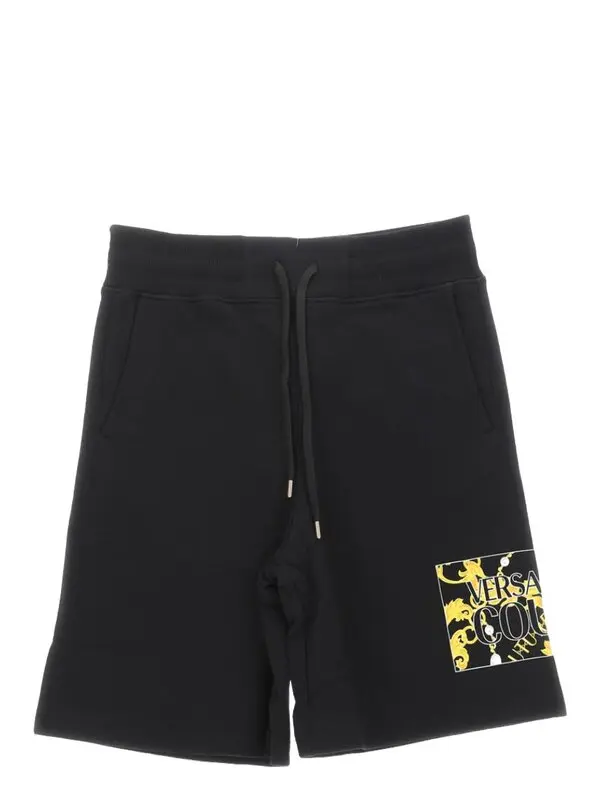 Versace Logo-printed Drawstring Track Shorts - Black