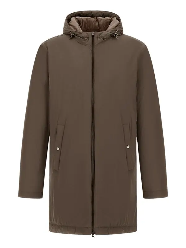 Herno Zip-up Hooded Parka - Brown