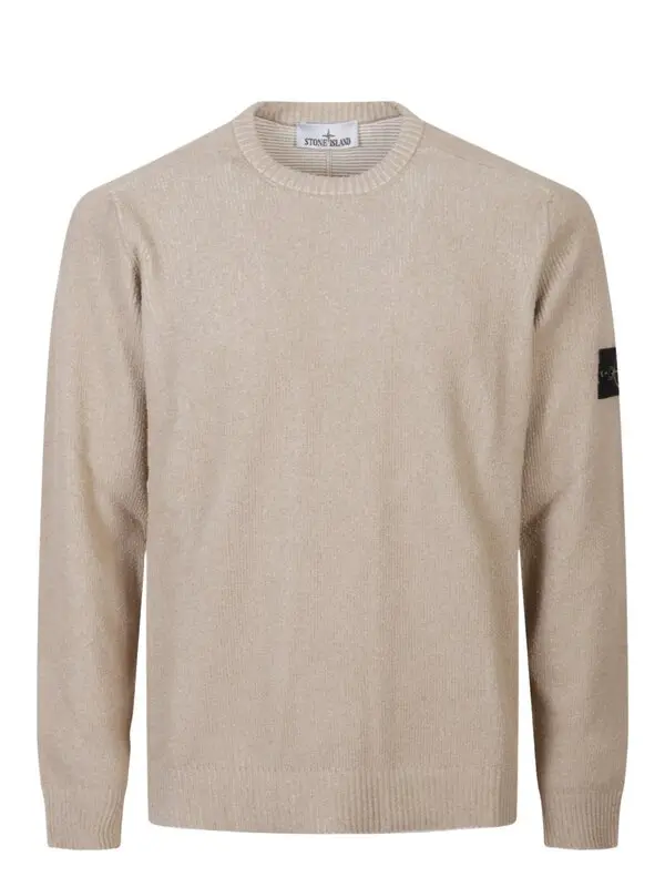 Stone Island Crew Neck Sweater - Nude