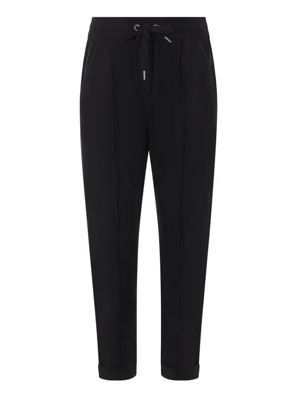 Brunello Cucinelli Drawstring Sweatpants With Pleated Details - Black