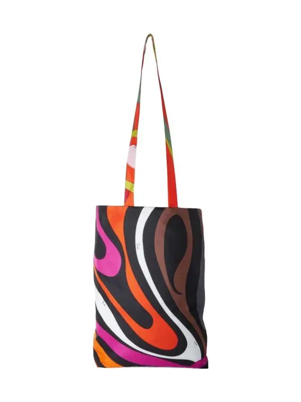 Emilio Pucci Gallery Silk Tote Bag - Black