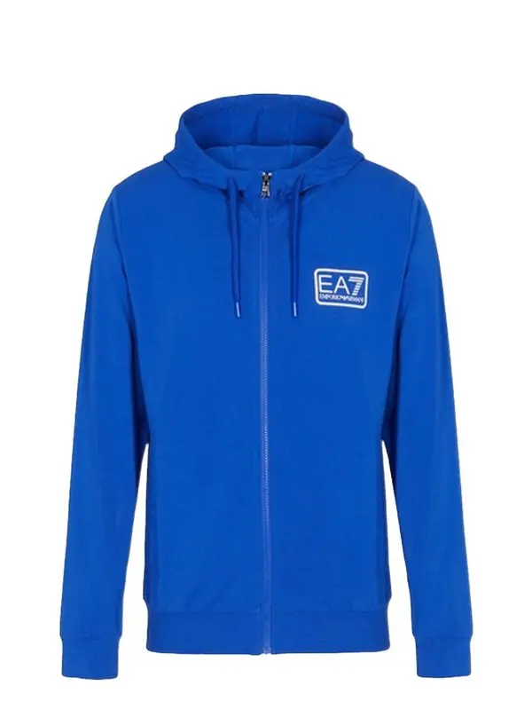 EA7 Full Zip Hooded Sweater - Blue