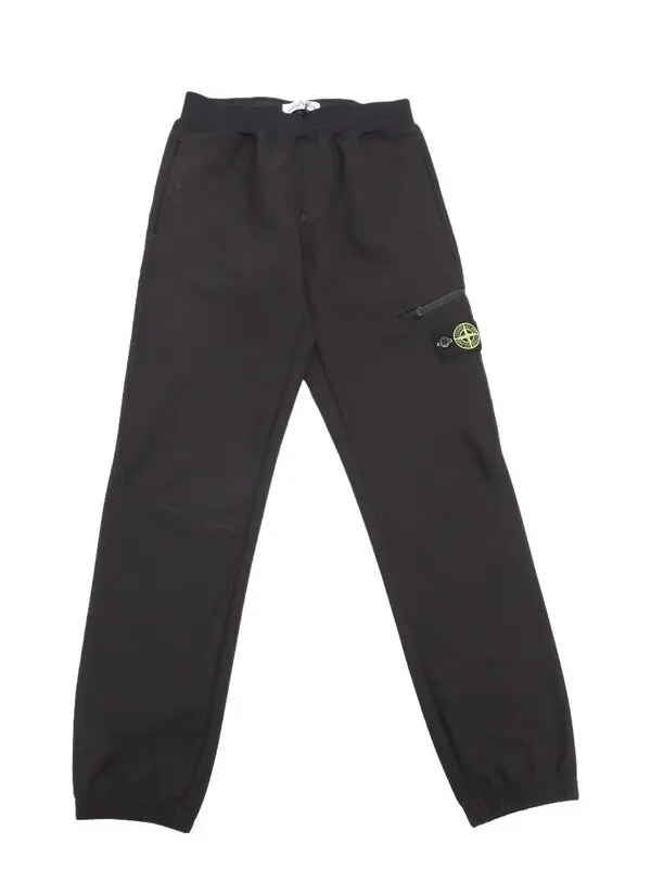 Stone Island Compass Patch Cotton Track Pants - Black