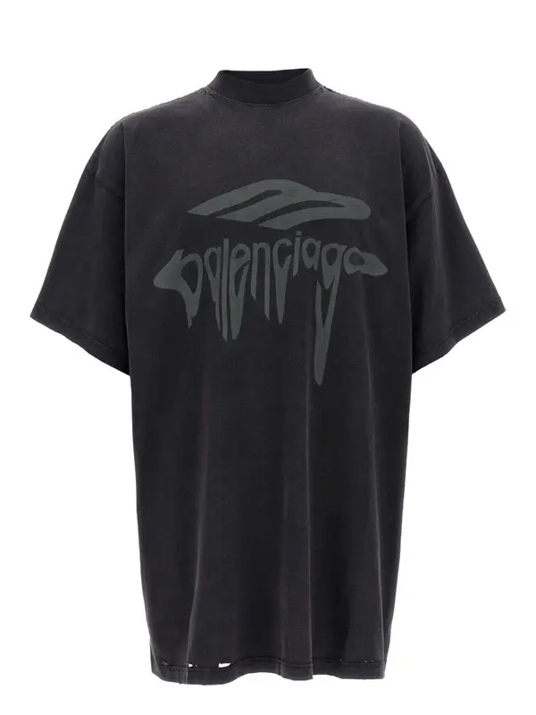 Balenciaga 3b Liquefied Oversized T-shirt - Black