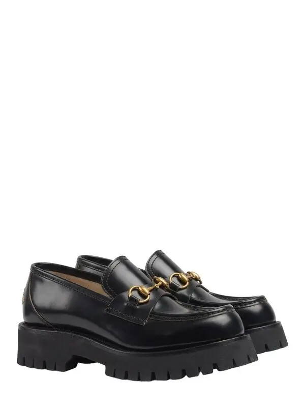 Gucci Horsebit Lug Sole Loafers - Black