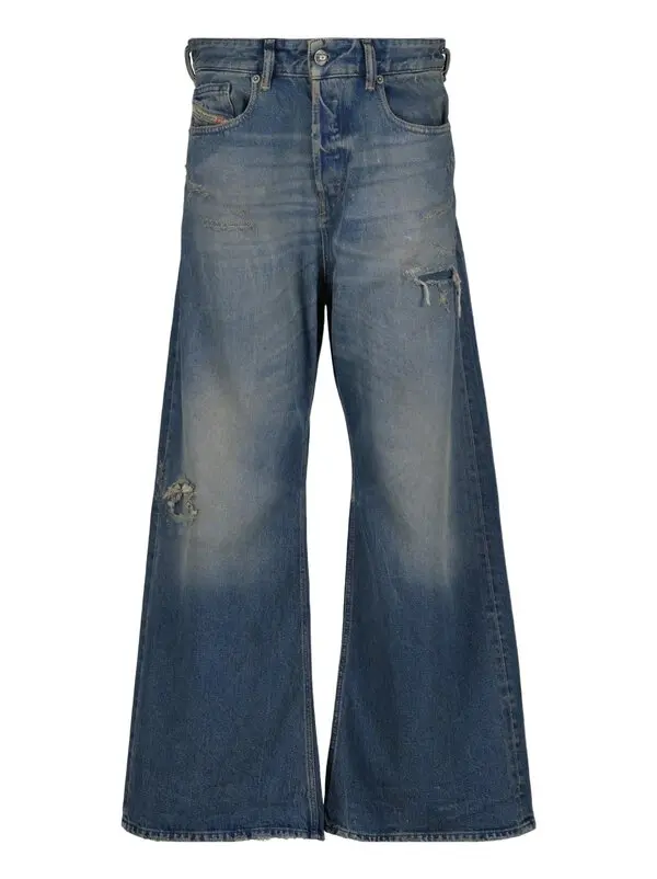 DIESEL® 1996 D-sire Distressed Wide Leg Jeans - Blue