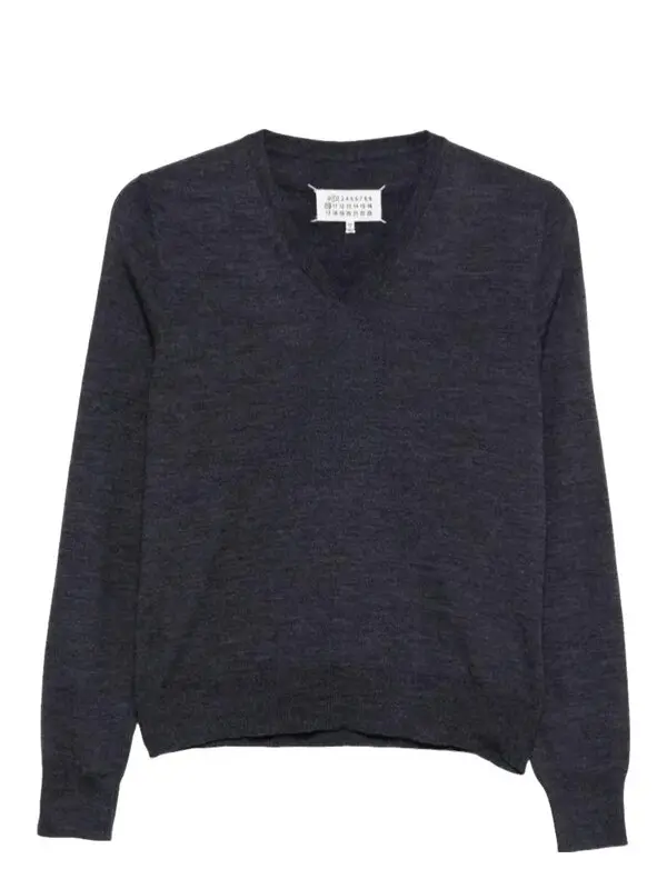 MAISON MARGIELA V-neck Jumper - Charcoal Grey