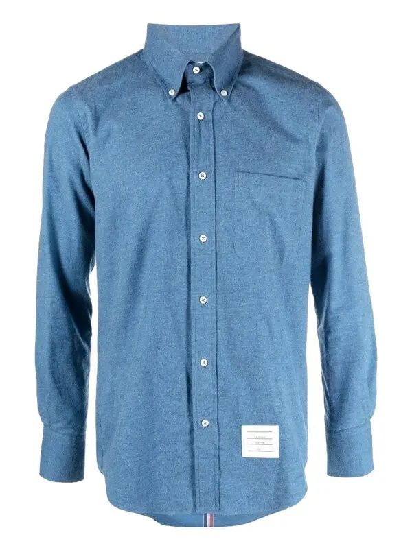 Thom Browne Striped Detail Shirt - Blue